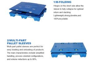 Collapsible plastic gaylord sleeve boxes with Divide