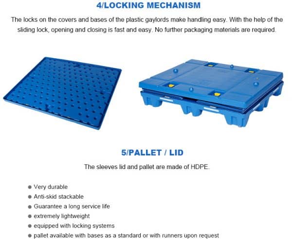 Plastic gaylord pallet container supplier wholesale & Factory Price
