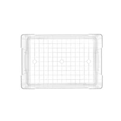 87L clear tote box with lid, large clear plastic storage containers ...